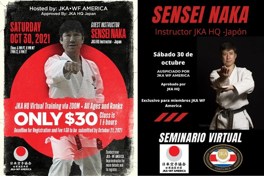 JKA HQ Virtual Training via Zoom with Sensei Naka - JKA WF AMERICA